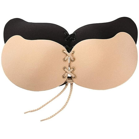 Sticky Bra Invisible Mango-shaped Adhesive Bra Backless Strapless Bra ...