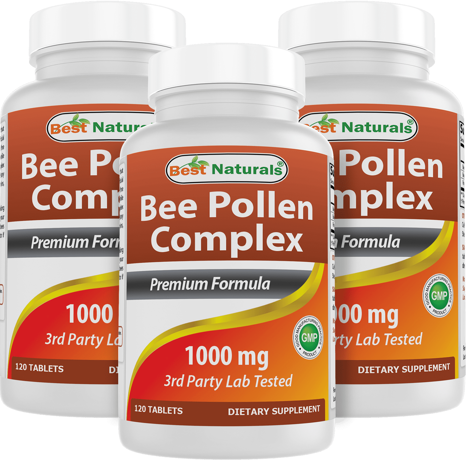 Best Naturals Bee Pollen Complex Supplement, 1000mg, Vitamins ...