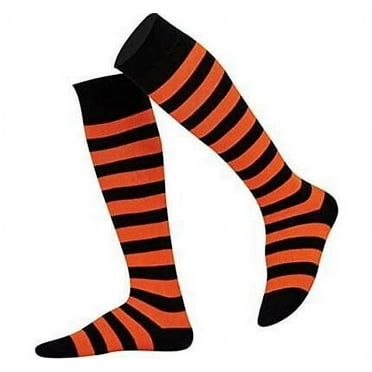 Striped Patterned Socks (Knee High) Dark Gray and Black - Walmart.com