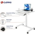 CLATINA Mobile Standing Desk, Rolling Standing Desk, Pneumatic Sit to ...