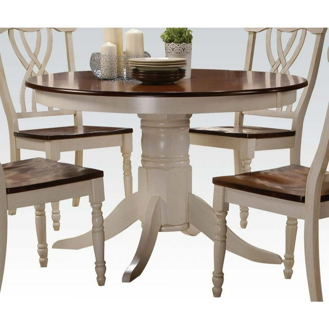 Dylan Top Wood Round Pedestal Dining Table - Walmart.com