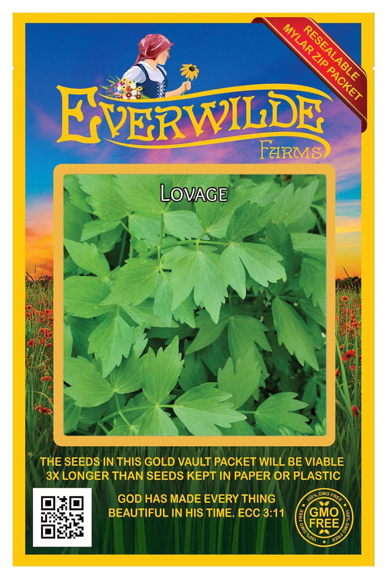 Everwilde Farms - 300 Lovage Herb Seeds - Gold Vault Jumbo Bulk Seed ...