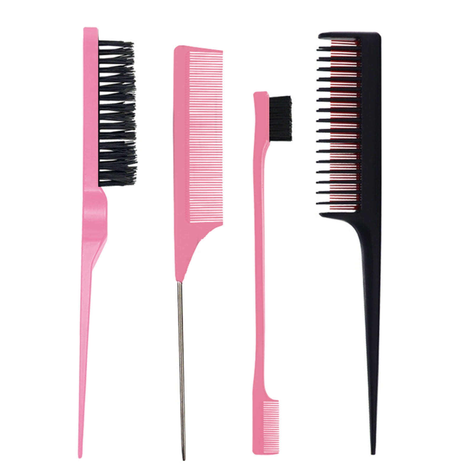 OOKWE 4Pcs Hair Styling Combs Set Teasing Hair Brushes Rat Tail Combs ...