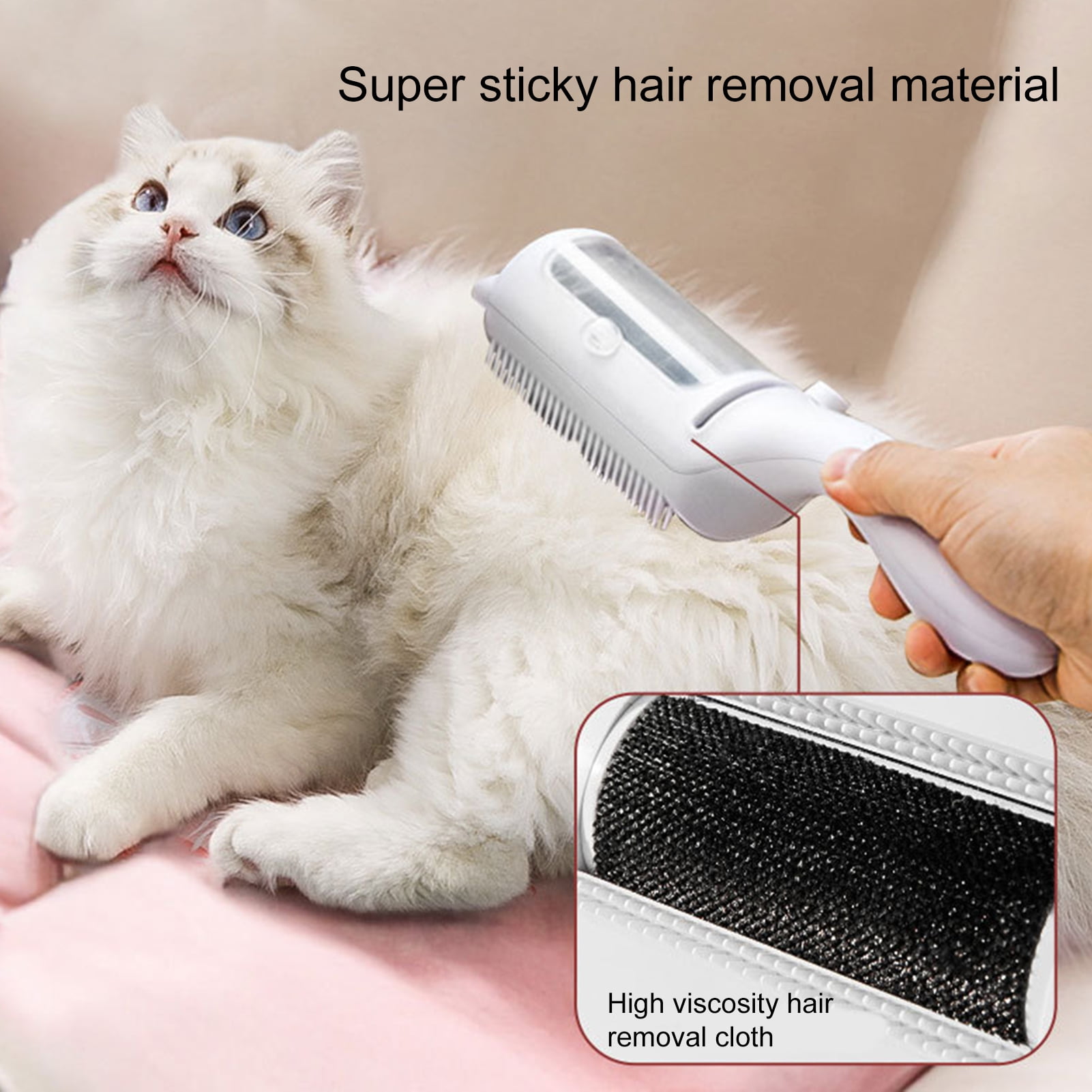 Washranp Cat Brush with Ergonomic Handle,Double Row Teeth Hair ...