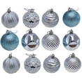 Jorlo 12 Pcs Decorative Plastic Christmas Ball Ornaments, Shatterproof ...