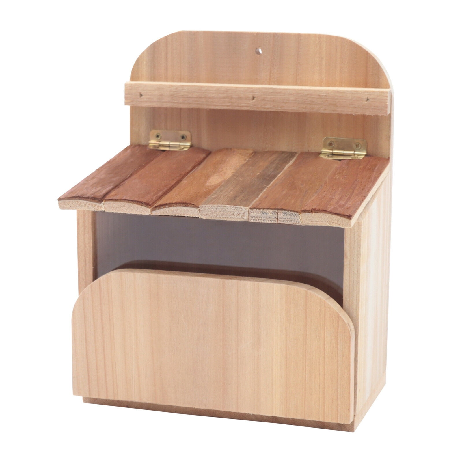 Wood Decorative Outdoor Squirrel Feeder Garden Yard Feeding Wooden Box ...