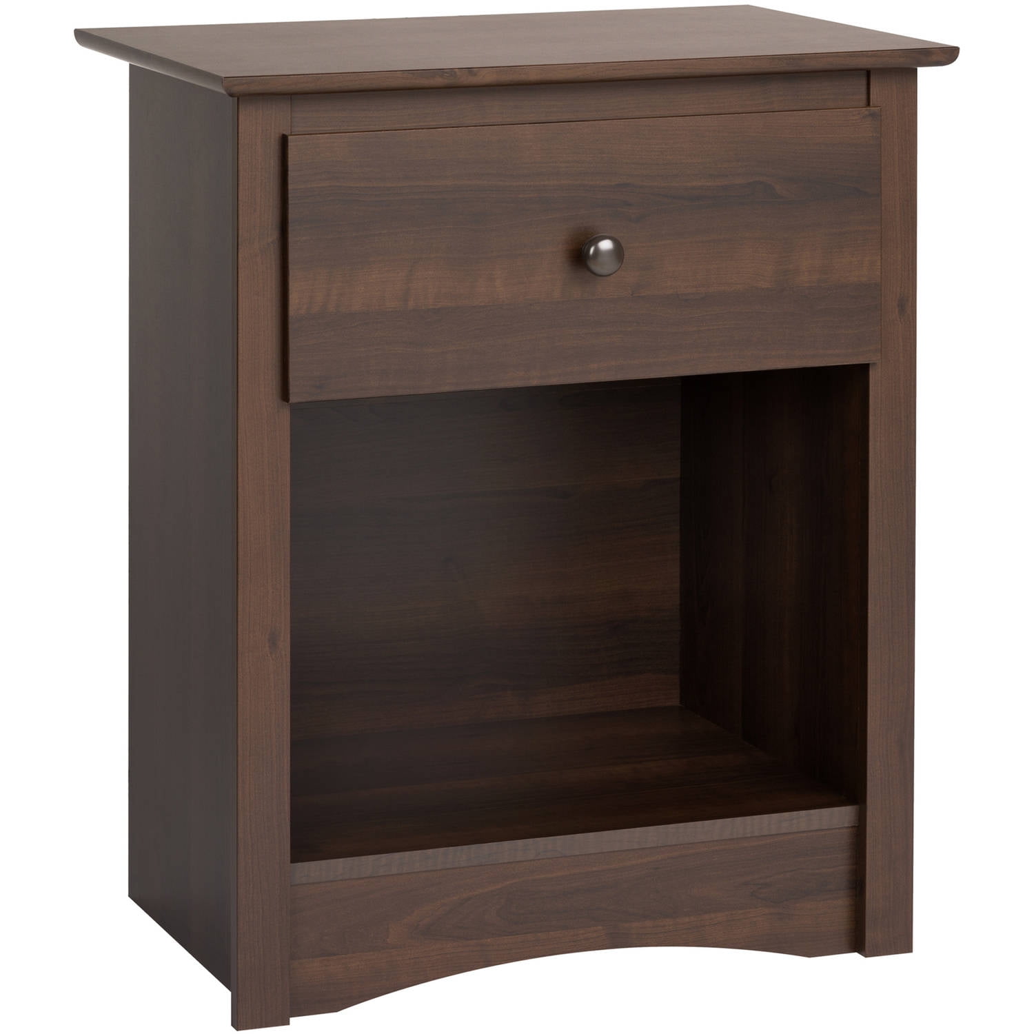 Prepac Fremont Classic Tall 1-Drawer Bedroom Nightstand, Espresso ...