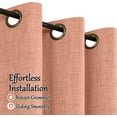 Terracotta Linen Blackout Curtains for Living Room 60x84 Inch, Boho ...