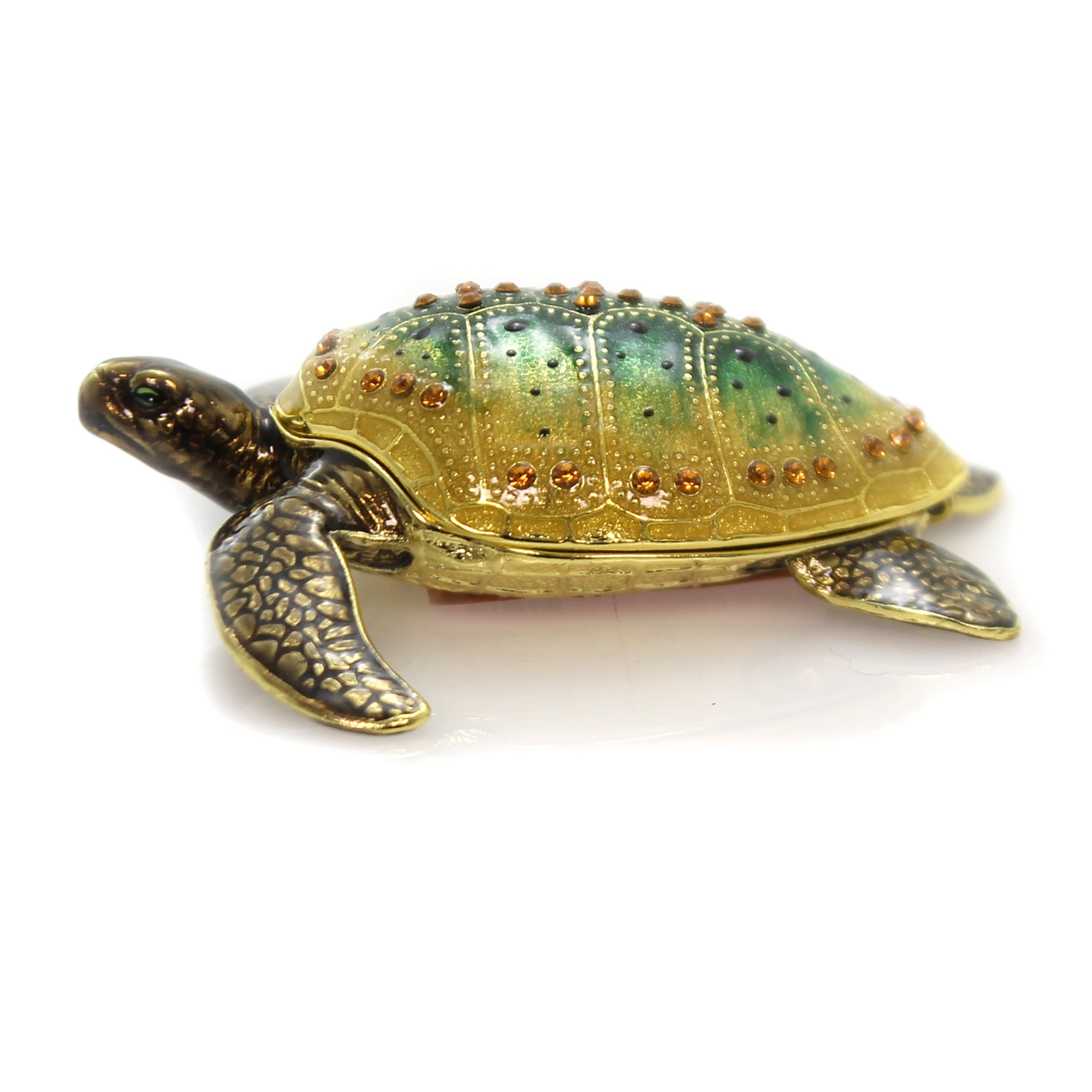Hinged Trinket Box GREEN SEA TURTLE Metal Ocean Reptile Marine 4178 ...