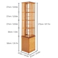6-Tier Home Office Corner Book Shelf Bamboo 360° Rotating Storage ...