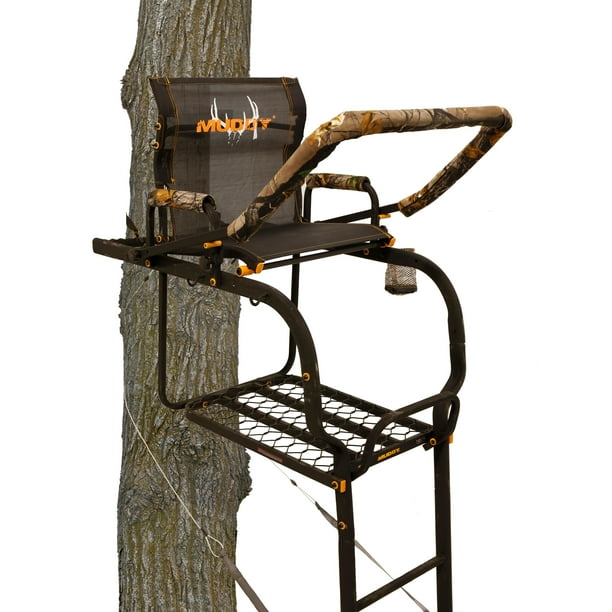 MUDDY ODYSSEY XTL SINGLE (ONE PERSON) 20' LADDER STAND TREESTAND, STEEL ...