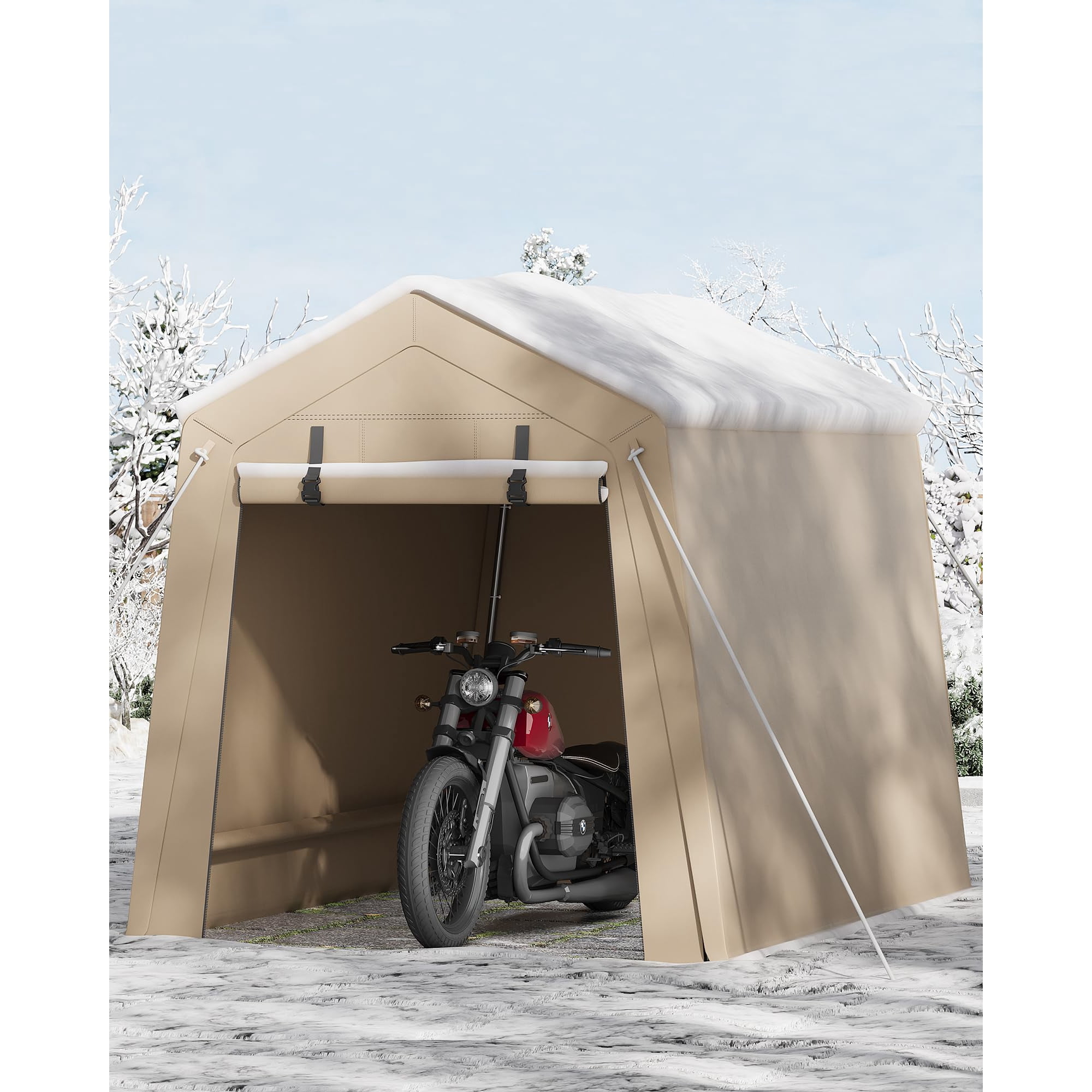 Click here for Beesclover 6x8 Ft Portable Outdoor Storage Shed Wi... prices
