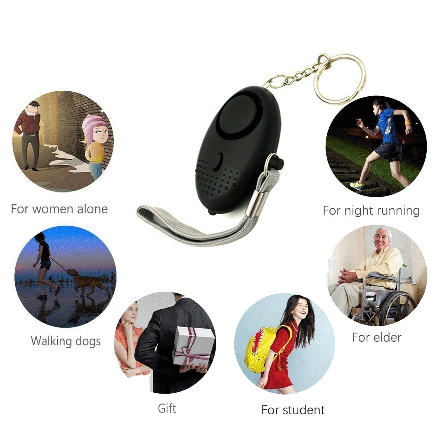 Buy Self Defense Alarm 120db Egg Shape Girl Women Security Protect