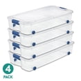 (2 pack) Sterilite 66 Quart Ultra™ Storage Box, Clear Underbed Storage ...