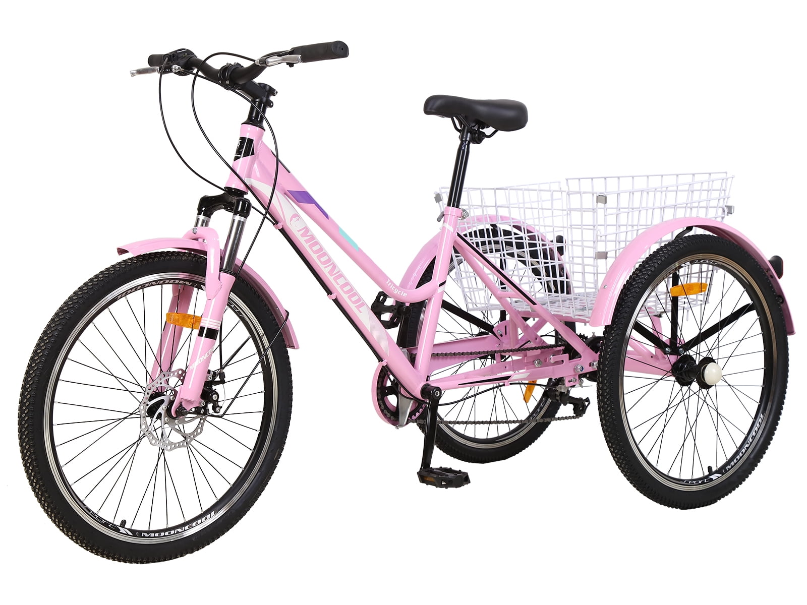 Lilypelle Adult Mountain Tricycle 24/26 Inch Low step through Mountain ...