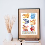 Mayan Aztec Symbols Stencil 8.3x11.7" Plastic Tribal Theme Painting ...