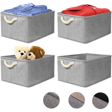 Fabric Storage Cubes, 4 Pcs Storage Boxes, Fabric Storage Box ...