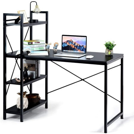 Computer Desk, Tower PC Table with 47.5” Large Desktop & 4 Layer ...