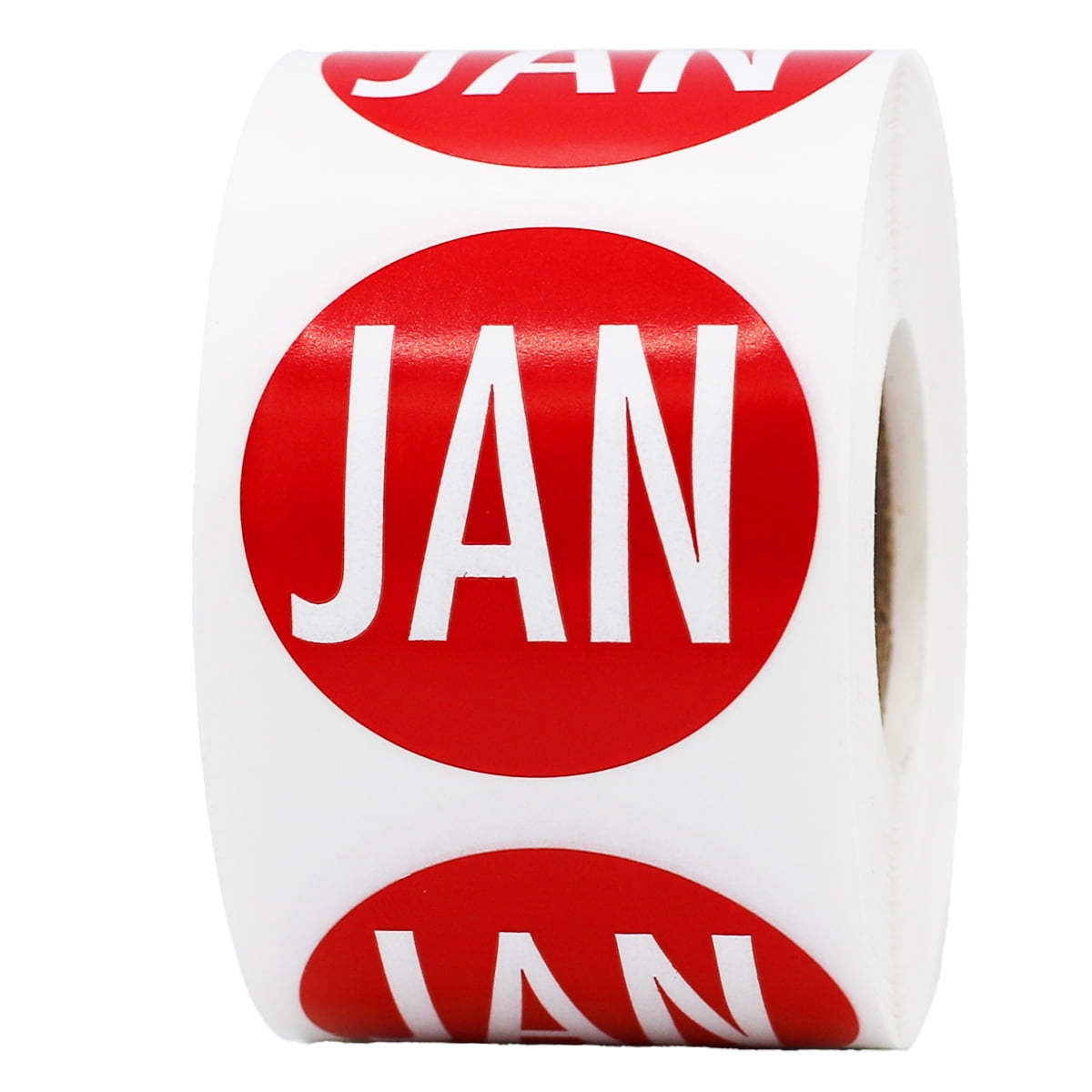 Red January Months of the Year Circle Sticker | 1.5" Inches Round | 500 ...