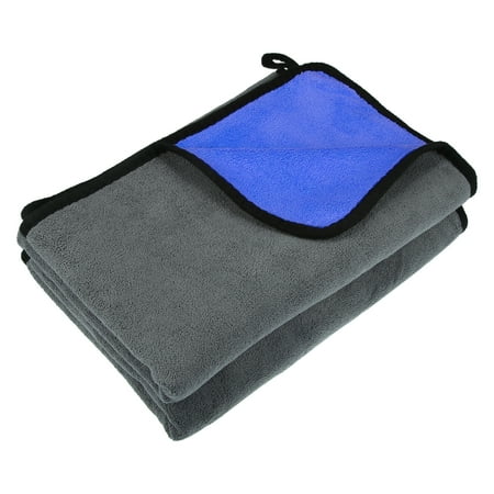 Grey Blue 80 x 60cm Microfibre Car Drying Towel Extra Large Car ...