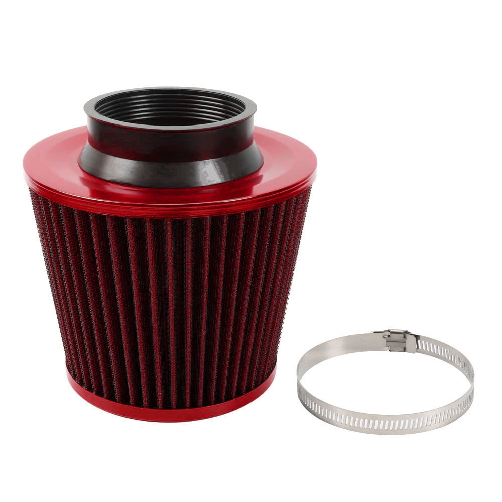 Furvclv Universal Clamp-On Air Filter 76MM High Flow Round Tapered Cone ...