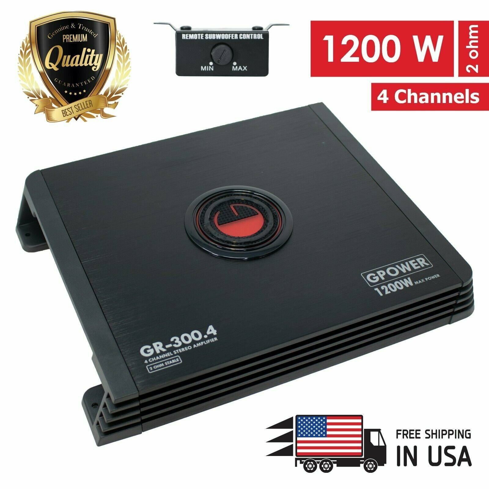 New Gravity 4 Channels 1200 WATTS Class A/B Car Audio Stereo Amplifier ...