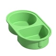 2 Section Compartment Silicone Container Easy to Carry Design Snacks ...