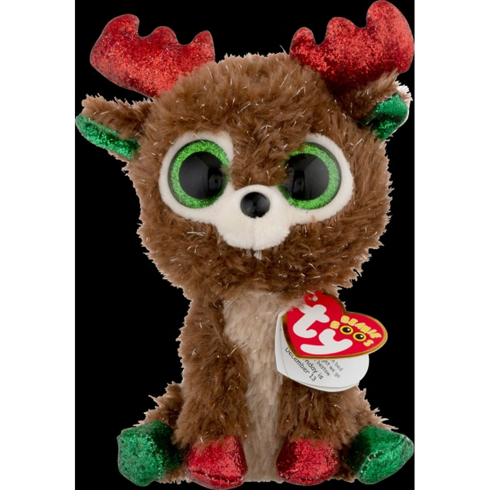 TY Beanie Boos - FUDGE the Reindeer (Glitter Eyes)(Regular Size - 6 ...
