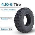 AlveyTech 4.10-6 Tubeless Pneumatic Off-Road Tire with Aggressive ...