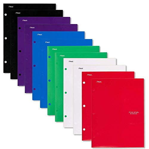 Five Star 4 Pocket Paper Folders, Assorted Colors, 12 Pack (52150 ...