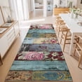 Area Rug 2x6ft Floral Texture Area Rugs for Kitchen Runner Rug Rustic ...