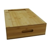 Chef Space Bamboo Kitchen Counter Chopping Board with Cooking Storage ...