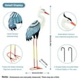 NIWEITA Large Standing Metal Crane Statue - Outdoor Heron Yard Art ...