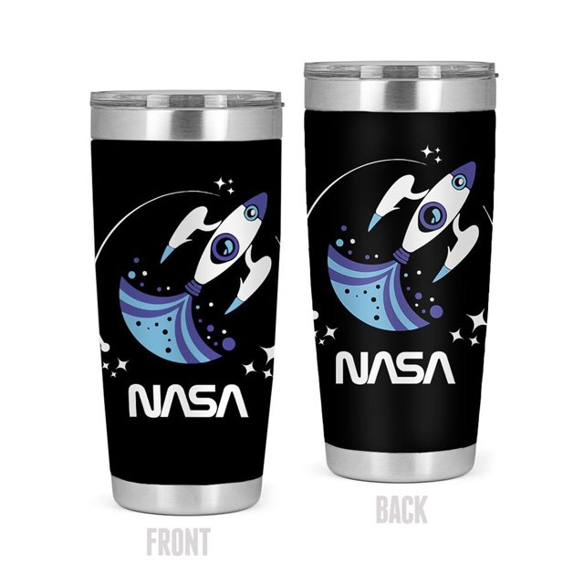 NASA Nasa Baby Blue Rocket Art Tumbler -NASA Designs, 20 oz Stainless ...