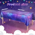 3 Pcs Blue Galaxy Disposable Plastic Tablecloths, Space Starry Night ...