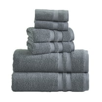 Mainstays Performance Solid 6-Piece Bath Towel Set, Grey - Walmart.com