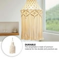 BRIGHTFUFU 1Pc Bohemian Style Lampshade Beige Hand-Woven Light Cover ...