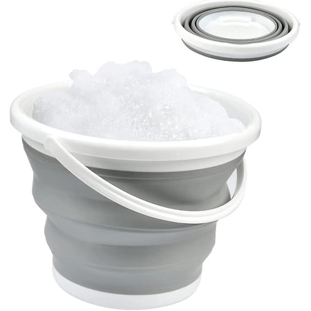 5l Foldable Bucket, Foldable Silicone Water Cart Mop Bucket, Travel ...