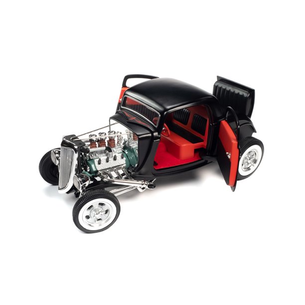 1934 Ford 3-Window Coupe "High Boy Hot Rod", Satin Black - Auto World ...