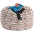 Jaxx Gigantic Mega Saxx Bean Bag Chair and Lounger For Adults Luxe Faux ...