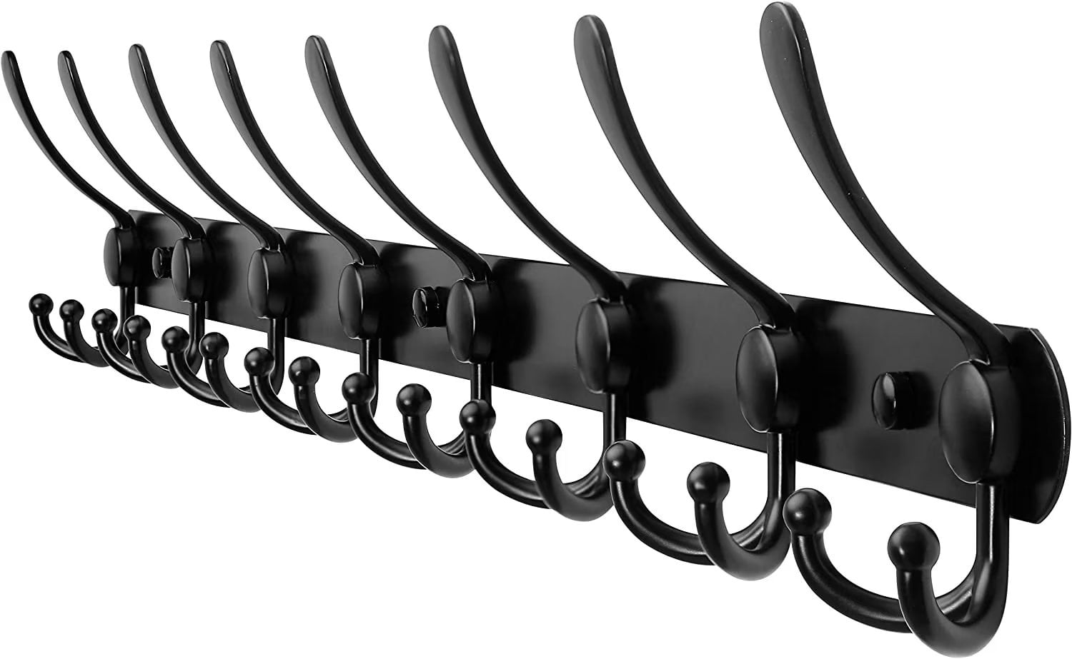 Dseap Coat Rack Wall Mounted-8 Tri Hooks,Stainless Steel Heavy Duty ...