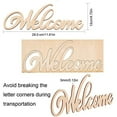 Welcome Wood Sign Cutout Wooden Letter Sign DIY Block Words Sign for ...