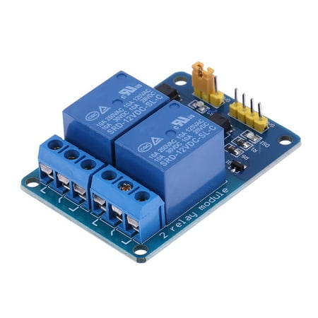 2CH 12V Relay Module with Optocoupler Insulating LED Light PLC Control ...