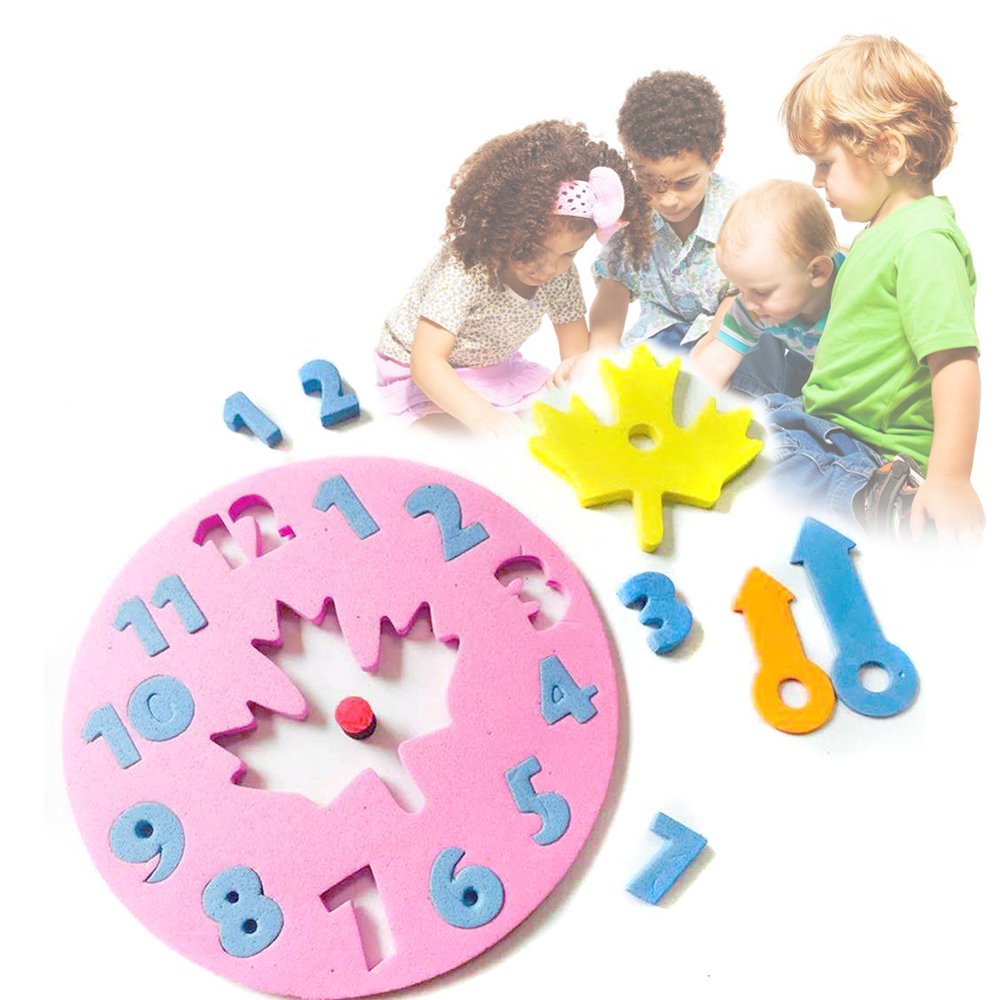 Yesbay Early Learning Developmental Educational Toy Foam Clock Jigsaw ...
