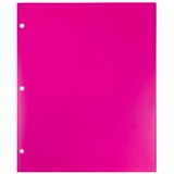 JAM Paper 2 Pocket 3 Hole Punched Plastic Presentation School Folder ...