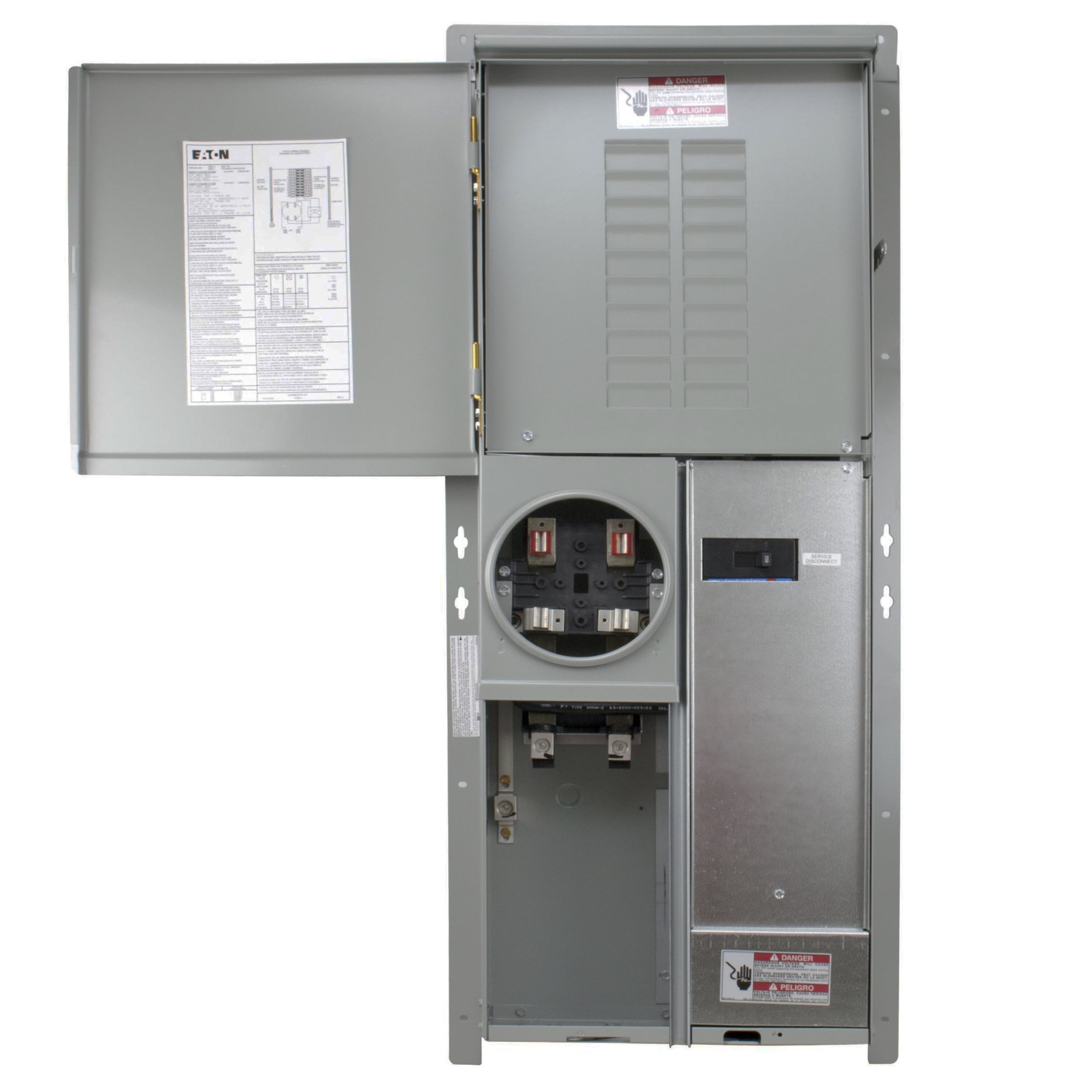 Eaton MBED3042PV200BF Semi-Flush Meter Center, BR-Type, 1-Phase, 3W ...