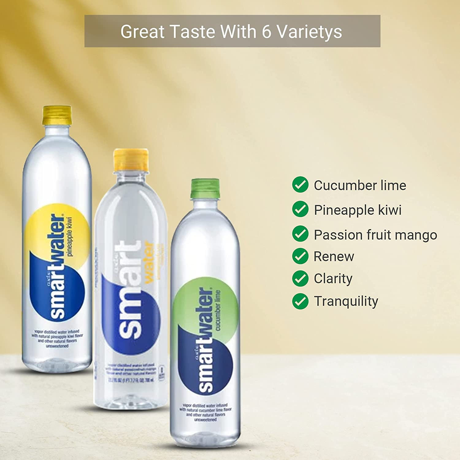 Buy Glaceau Smartwater Flavored Water Variety Pack 23.7 Fl Oz Bottles ...