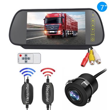 PYLE PLCM4590WIR - 2.4Ghz Rearview Mirror Monitor & Backup Camera ...