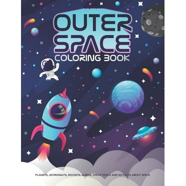 Space Coloring Book for Kids: Amazing Outer Space Coloring Book with ...