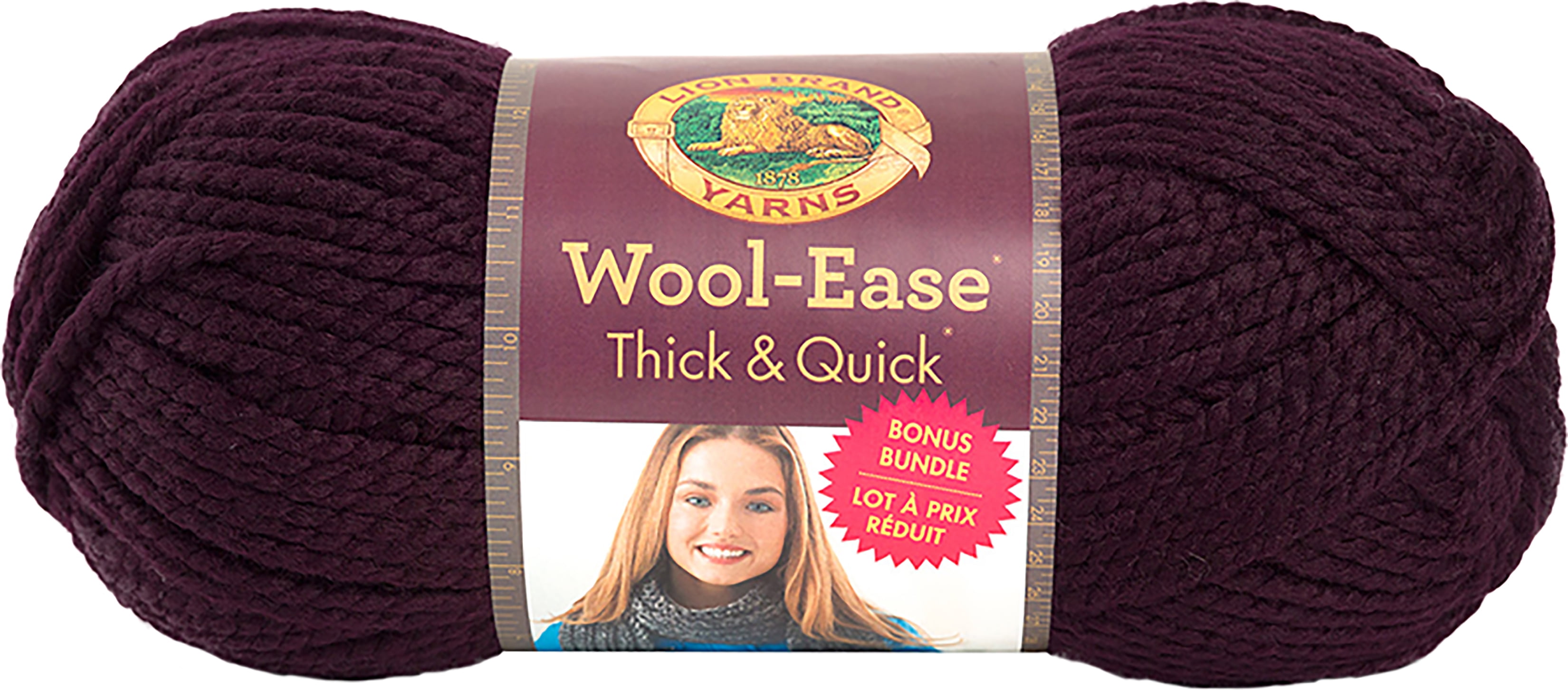 Wool-Ease Thick & Quick Bonus Bundle Yarn-Eggplant - Walmart.com